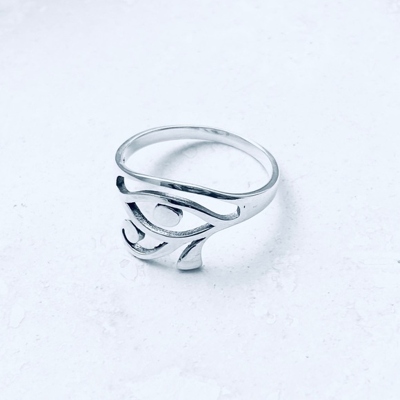 Jewelry | Sterling Silver Large Eye Of Horus Ra Eye Religious Ring ...